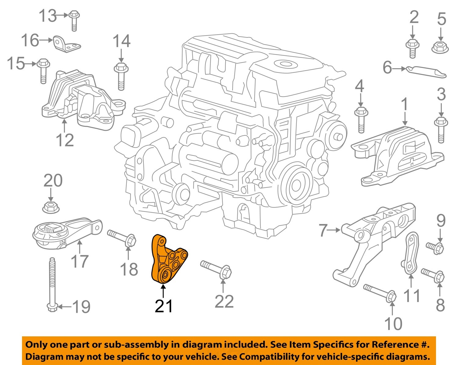 GM OEM 19-23 Malibu EngineTransaxle Engine Mounting-Trans Mount Brkt ...