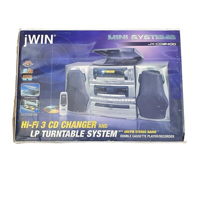 jWIN HI-FI 3 CD Changer Turntable Double Cassette & Radio Player JX ...