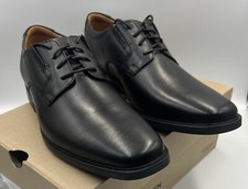 Clarks Mens Smart Huckley Work Leather Shoes in Black 8 G 261072487080 ...
