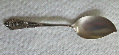 Vintage Wallace Rose Point Sterling Silver Solid Jelly Server Spoon 6 1 ...