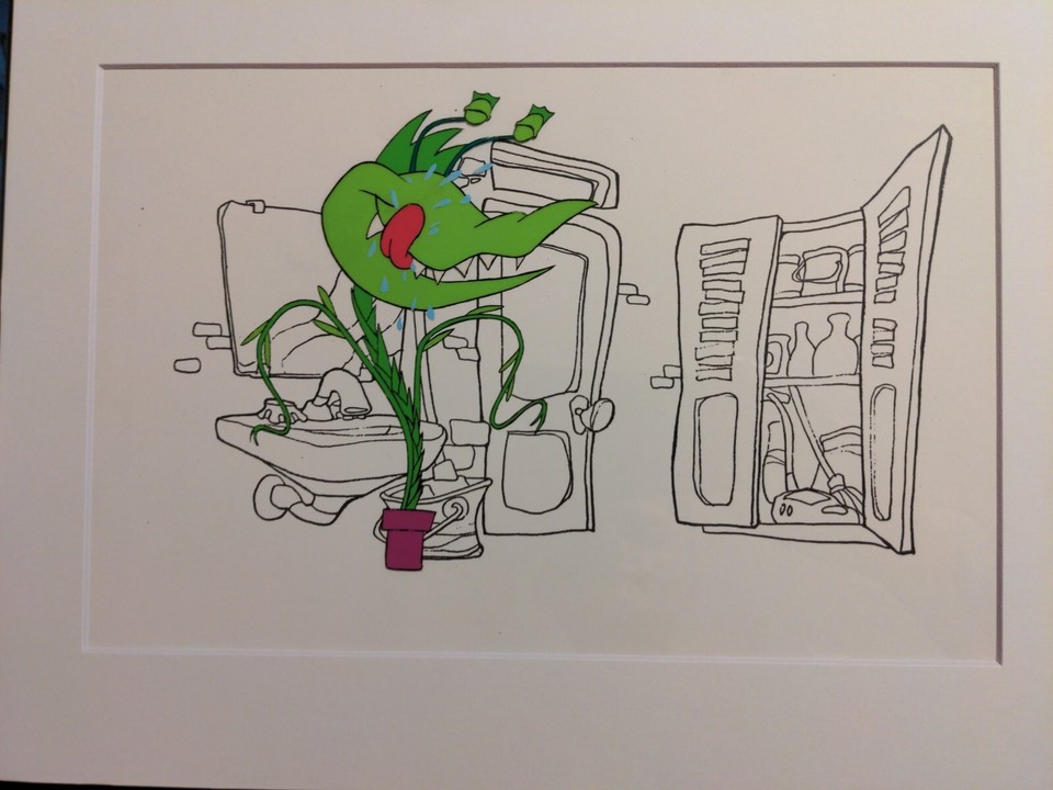 LITTLE SHOP of horrors animation cel background Production art cartoon ...