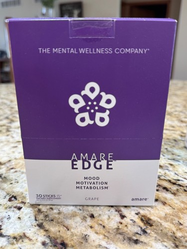 New Sealed Amare Edge GRAPE 30 Sticks Exp 1/26 Mood Motivation ...
