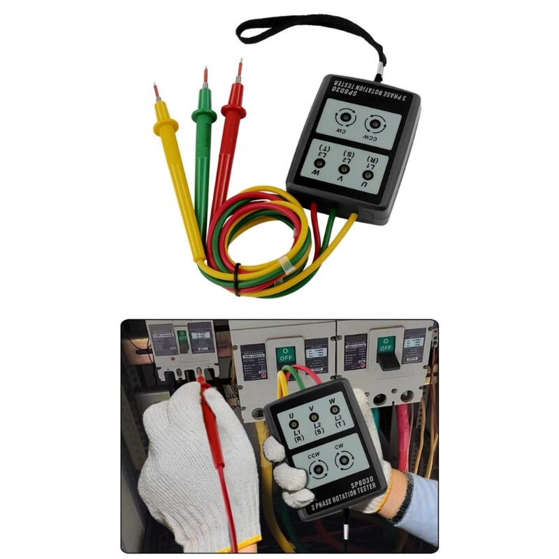 3 Phase Sequences Presences Rotation Tester Detectors Meter with LED | eBay