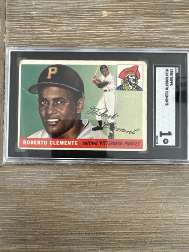 1955 Topps #164 Roberto Clemente Rookie SGC 1 HOF Pittsburgh Pirates ...