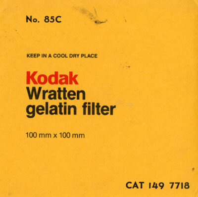 Kodak Wratten Gelatin Filter No. 85C Cat 149 7718 100mm SEALED****FREE ...