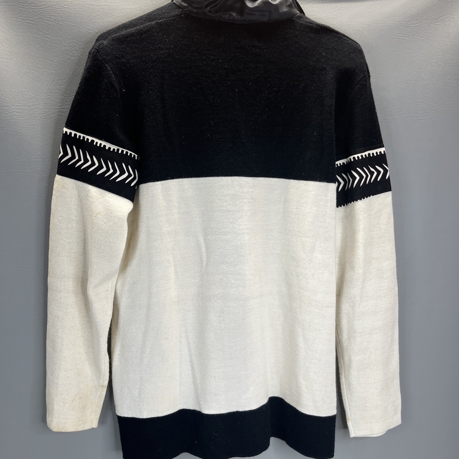 N8tive Nits Sandi & Jo Ladies Size L Black White Knit Wool Panel ...