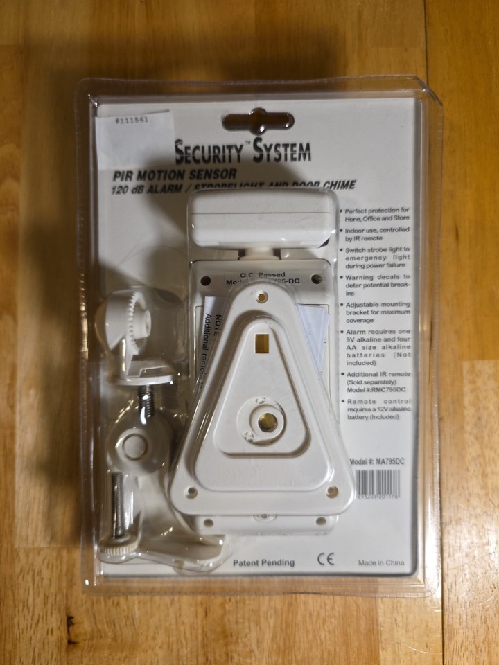 Strobe Security System PIR Motion Sensor And Door Chime Brand New | eBay