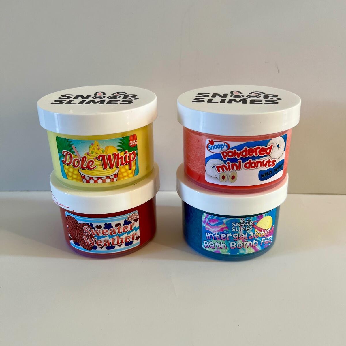 Snoop Slimes Lot 4 Dole Whip Pineapple Powdered Mini Donuts Bath Bomb ...