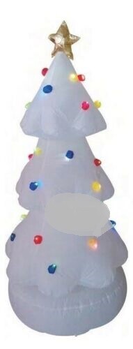 CHRISTMAS SANTA 6 FT WHITE COLOR LED CHANGING TREE INFLATABLE AIRBLOWN ...