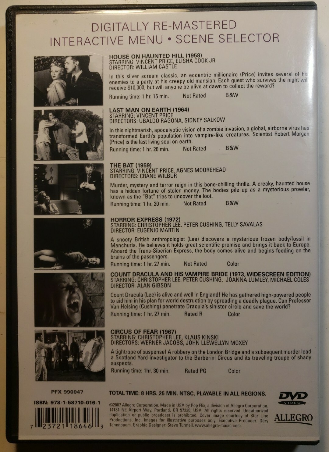 Vincent Price/ Christopher Lee Ultimate Horror Collection Over 8hrs ...