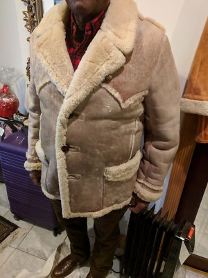 VTG Robert Lewis Brand Genuine Shearling Rancher Coat size 46 | eBay