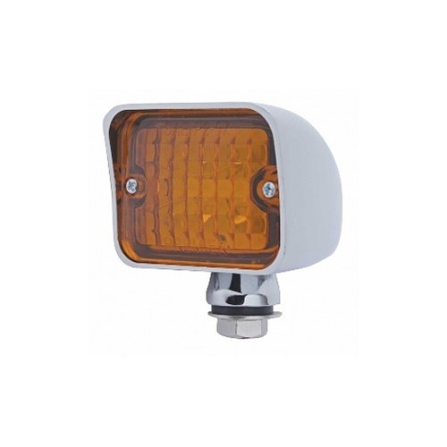 (2) Amber 6 LED Hot Rod Classic Car Park Turn Signal Lights / Chrome ...