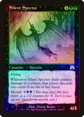 Silent Specter FOIL Onslaught PLD Black Rare MAGIC GATHERING CARD ...