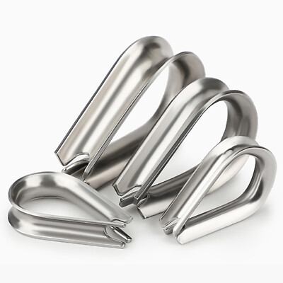 A2 Stainless Steel Wire Rope Cable Thimble Eye Eyelet End Loop 2/3/4 ...