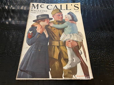 MARCH 1919 MCCALL'S MAGAZINE - FASHION - MILITARY WWI cover art | eBay