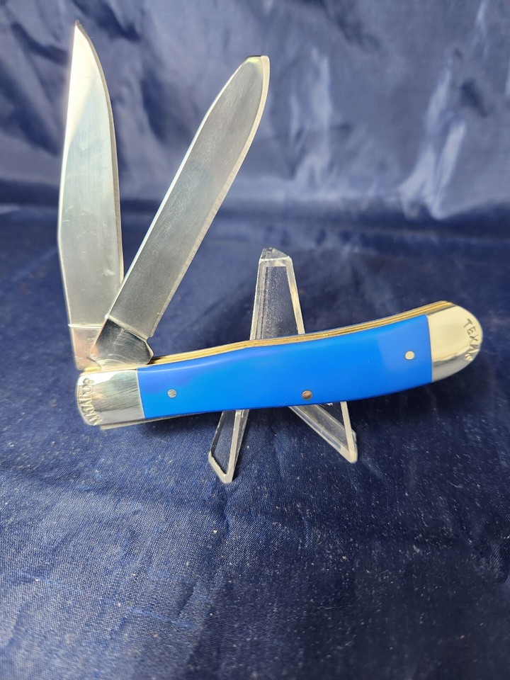 Moore Maker 3202 EB Full Size Trapper Knife Blue Delrin New in Box | eBay