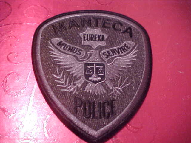 MANTECA CALIFORNIA POLICE PATCH SHOULDER SIZE UNUSED SUBDUED | eBay