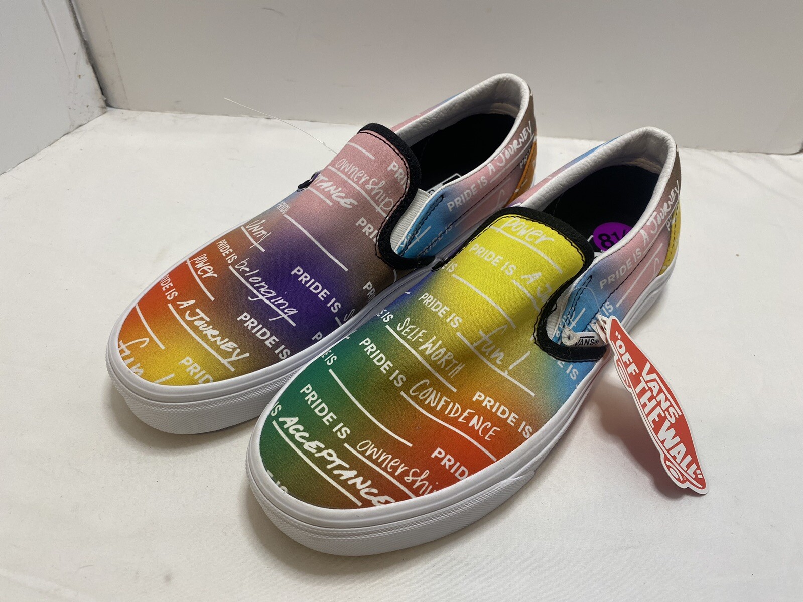 Vans Pride Is Rainbow Slip On Shoes Mens size 7, Womens Size 8.5 New W ...