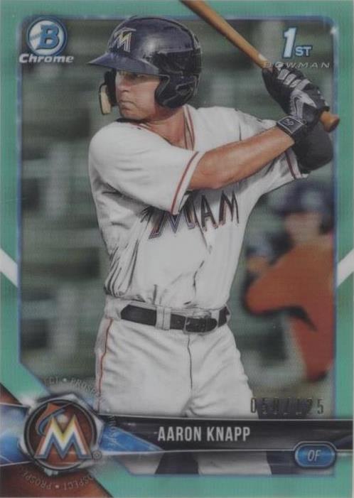 2018 Bowman - Chrome Prospects Aaron Knapp #BCP5 Aqua Refractor /125 ...