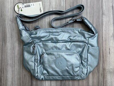 Kipling KI1999 Erica Tote Crossbody Bag Pearl Teal Metalic | Brand New ...