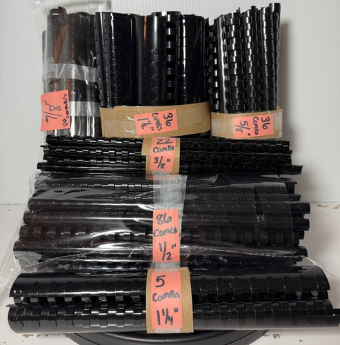 Mixed Size Lot of Plastic GBC Black Comb Binders | eBay