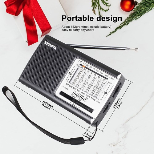 XHDATA D219 Portable AM FM Shortwave Radio Battery Operated Small Great ...