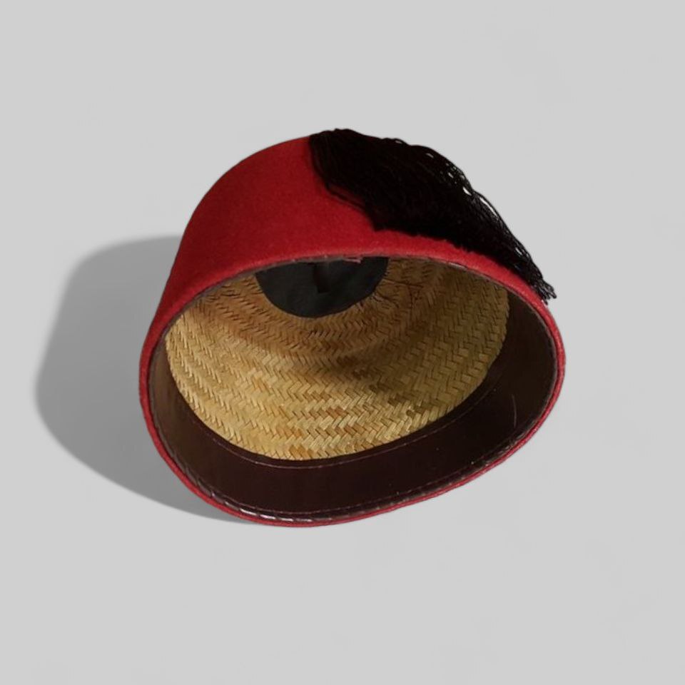 FEZ AUTHENTIC TURKISH GENUINE FES Ottoman Tarbush Dark Red & Silk ...