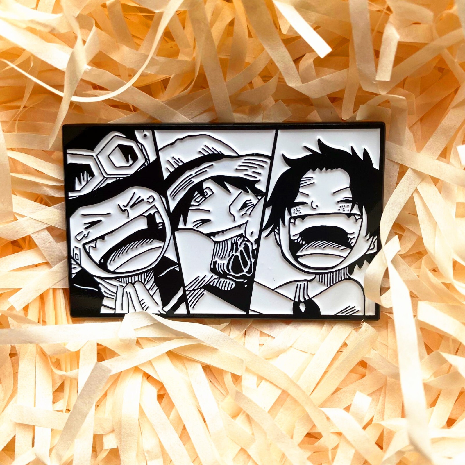 1PC Anime One Piece Ace Luffy Sabo Metal Badge Pin Brooch Collection ...