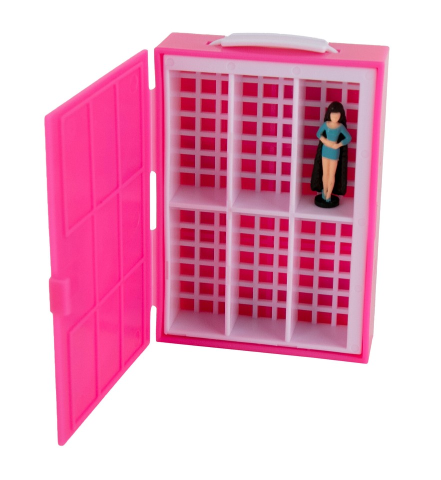 World's Smallest 1977 Style BARBIE FASHION CASE + 2 Mini Dolls ...