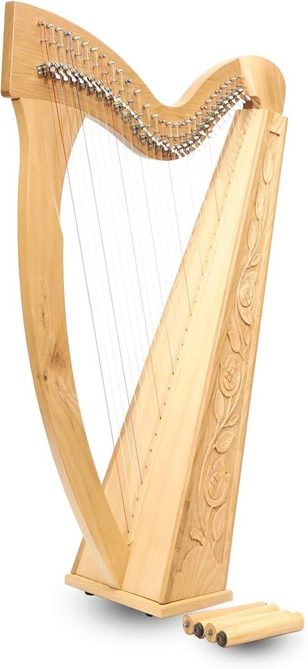 29 String Trinity Harp Celtic Irish Harp Irish Harp with Levers & Bag ...