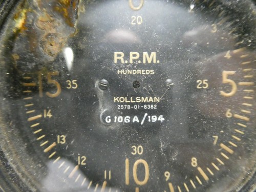 VINTAGE KOLLSMAN AUSTRALIAN RAAF AIRPLANE INSTRUMENT SPEED GAUGE METER ...
