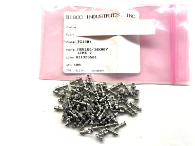 (6 PIECE LOT) M55155/30XH07, STAFFALL TURRET DOUBLE TERMINAL, BRS SN/PB ...