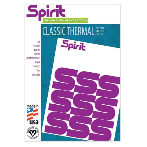 Spirit® Classic Thermal Tattoo Transfer Paper 8.5" X 11" - 100 Sheets ...