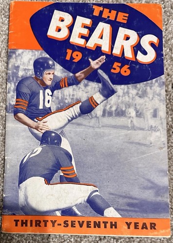 1956 Chicago Bears Media Guide George Blanda signed by Bill Wightkin ...