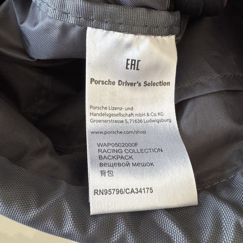 Porsche Driver's Selection Car Racing Drawstring Cinch Bag Backpack Day Pack | eBay