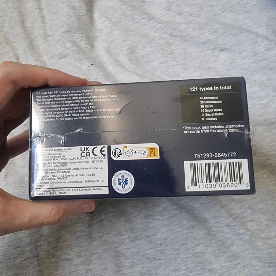 One Piece OP-01 (Blue Bottom) Booster Box Sealed With Minor Tear | eBay