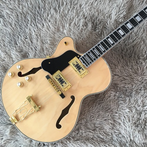 Custom Left-handed ES-178 Electric Guitar Archtop Nature Jazz Hollow ...