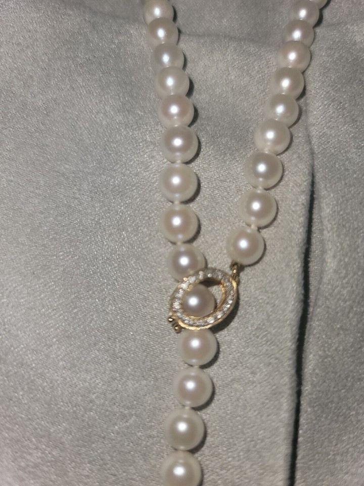 Iridesse By Tiffany & Co. 18K Gold Pearl 23" Strand Necklace With ...
