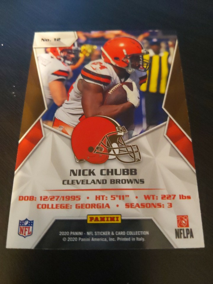 Panini NFL Sticker & Card Collection Nick Chubb No.12 | eBay