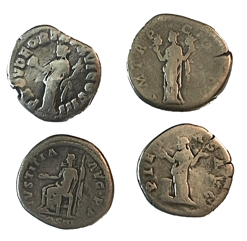 Authentic Ancient - Lot of 4 Ancient Roman Silver Denarius Denarii ...