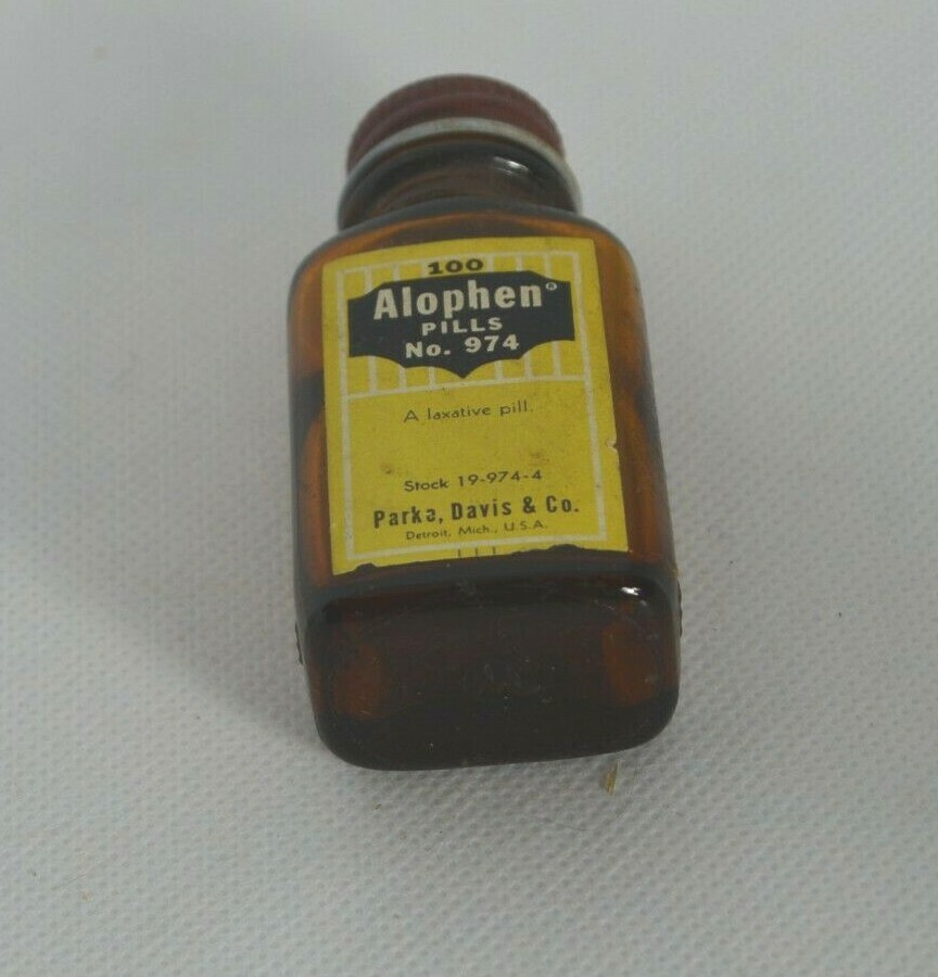 Vintage Alophen Pills Laxative Bottle | eBay