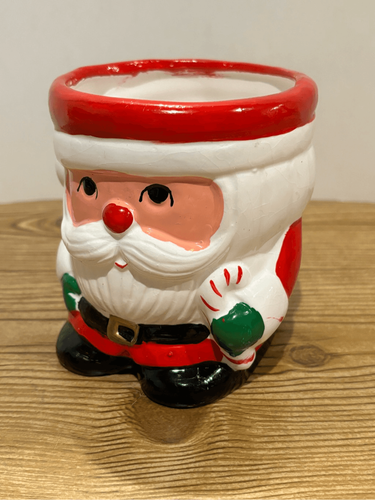 Vintage Christmas CHUBBY Santa Planter-RUBENS Originals Holiday Decor ...