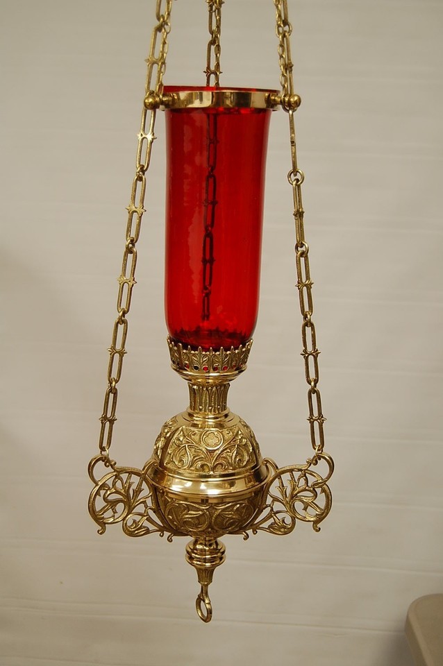 WORLDS BEST CHAPEL SIZE BRASS HANGING SANCTUARY LAMP - 324 - (CHURCH ...