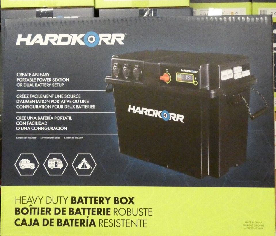 Hardkorr Heavy Duty Battery Box with Fast Charging Ports up to 175A ...