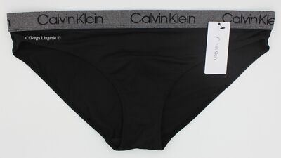 NWT Calvin Klein QP1943 "Emote" Modal / Polyester Logo Bikini, Black ...