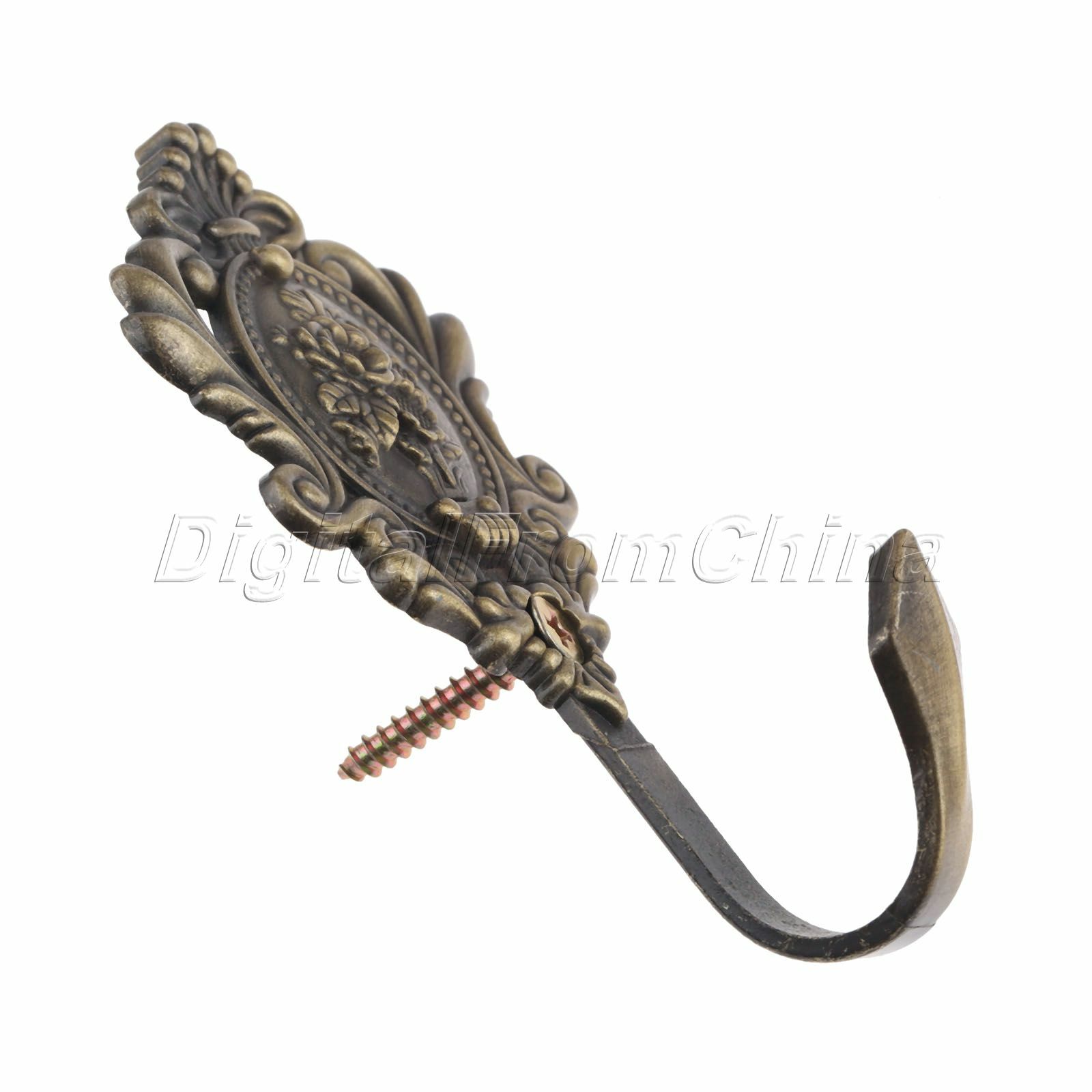 Pattern 2Pcs Curtain Window Vintage Tieback Hooks Holders w/ Screws ...