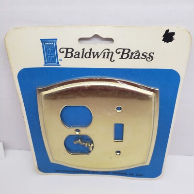 Baldwin Brass Colonial Toggle Switch-Outlet Wall Plate Solid Brass ...
