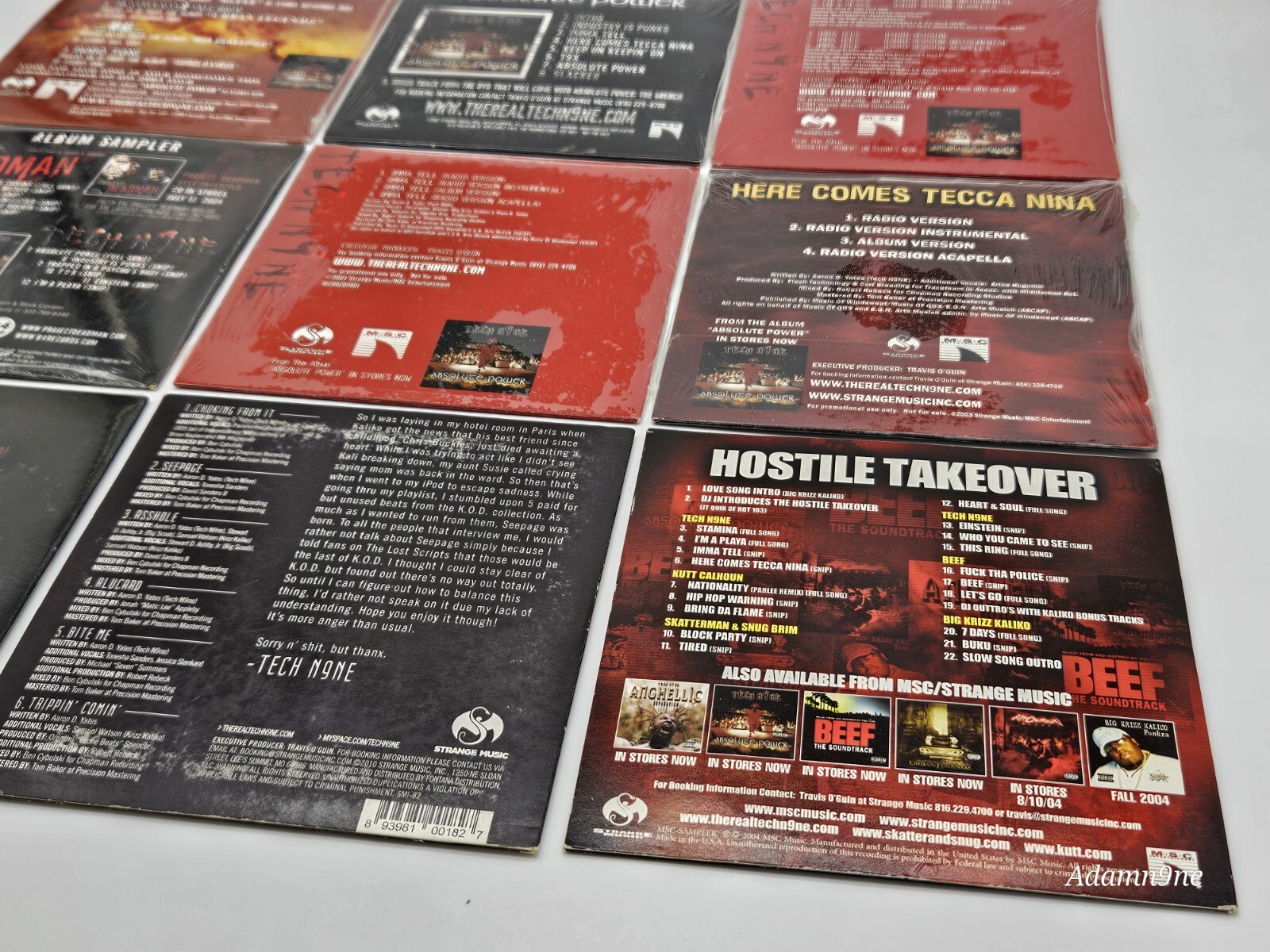 Tech N9ne CD Lot (9) Absolute Power Promo Sampler Single Strange Music ...