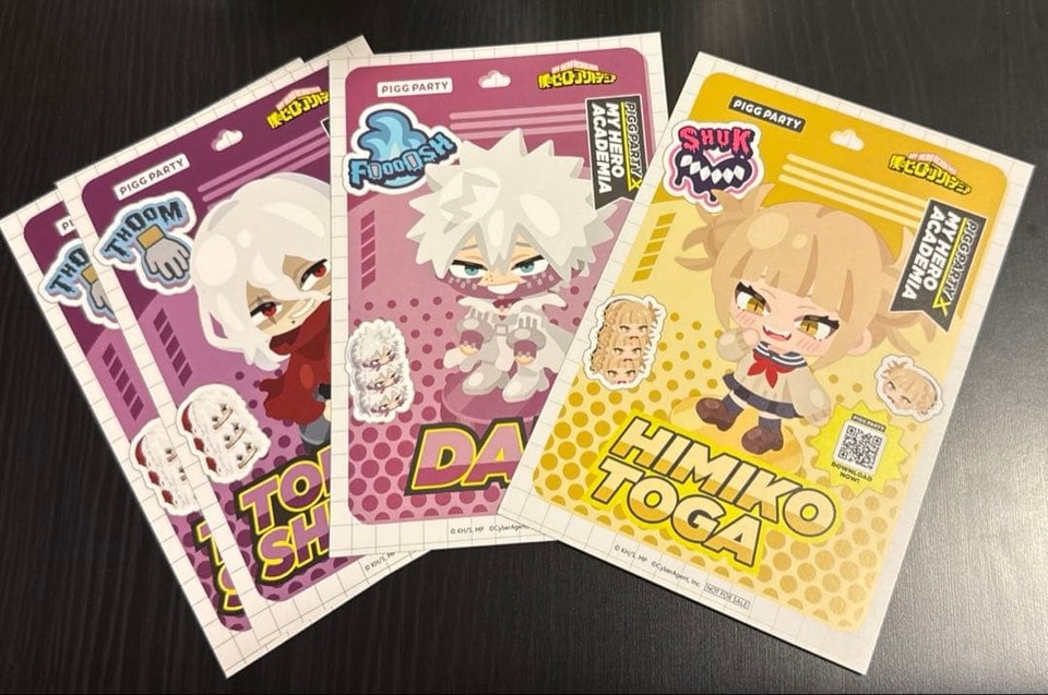 AGF2025 postcard Pig party HeroAca Midoriya Bakugo Shigaraki Dabi Toga ...