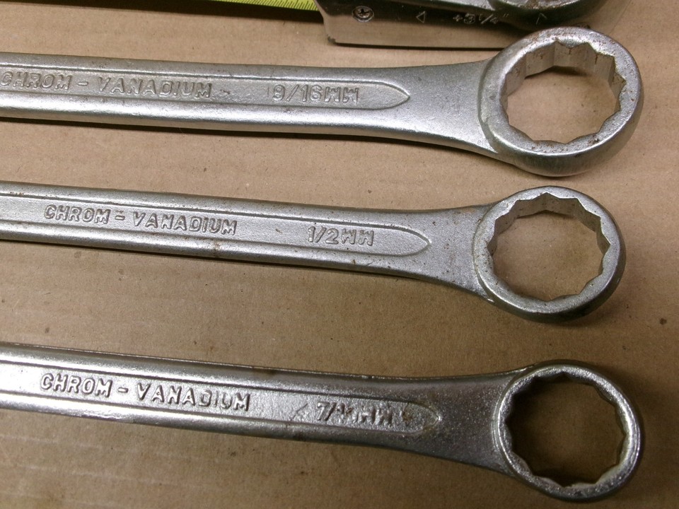 Vintage 7-Piece Chrom-Vanadium Whitworth Spanner Set | eBay
